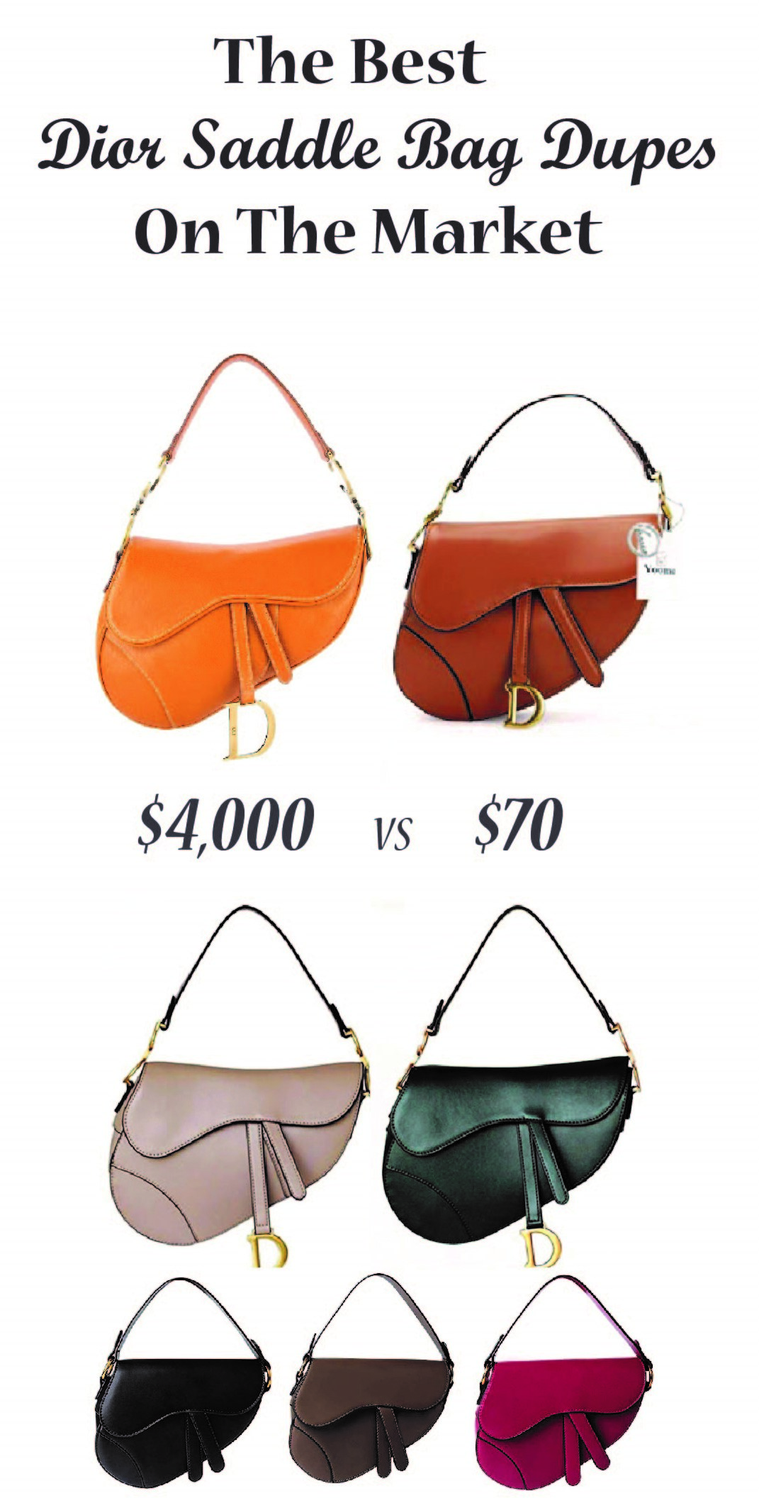 The Best Genuine Leather Dior Saddle Bag Dupes - Luxe Dupes